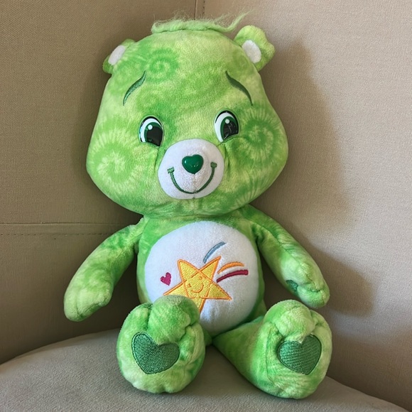 Toys | Vintage Care Bears Oopsy Bear Green Shooting Star Stuffed Animal Plush | Poshmark